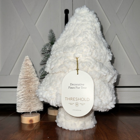 Threshold | Holiday | Threshold Decorative Faux Fur Sherpa Tree Shaped ...